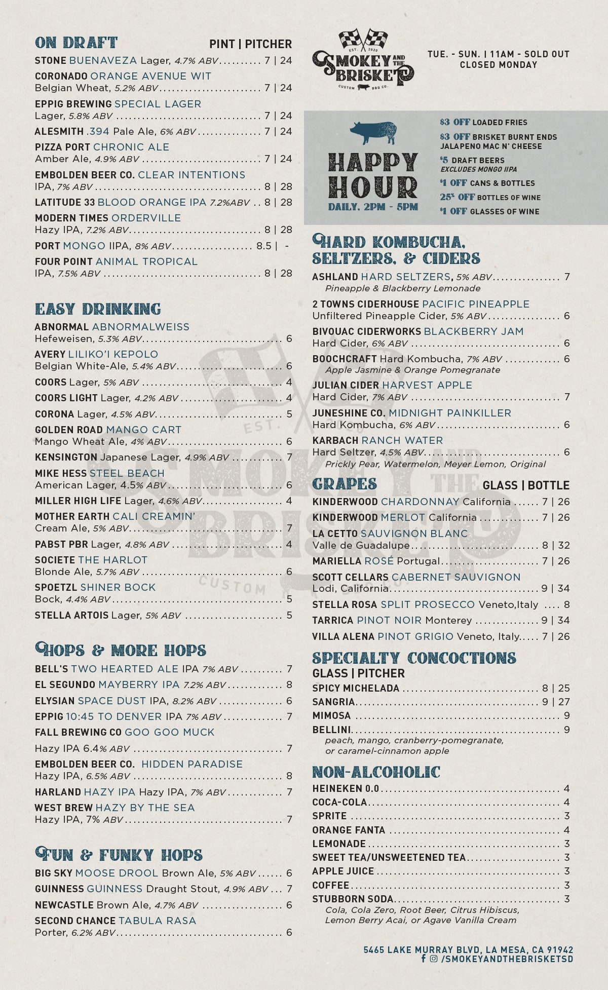 Drink - Smokey & The Brisket