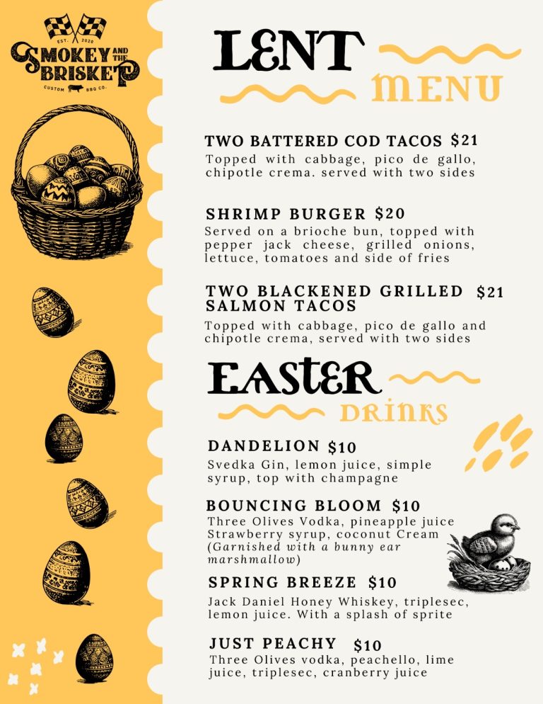 Easter Menus - Best BBQ Restaurant in San Diego